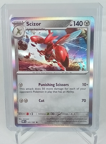 Scizor 141/197 Rare Holo Rim Pokémon Card 2023 | eBay