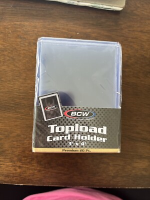 25 Standard 3x4 BCW Premium 20 Pt Top load Card Holder 1-tlch Toploader ...