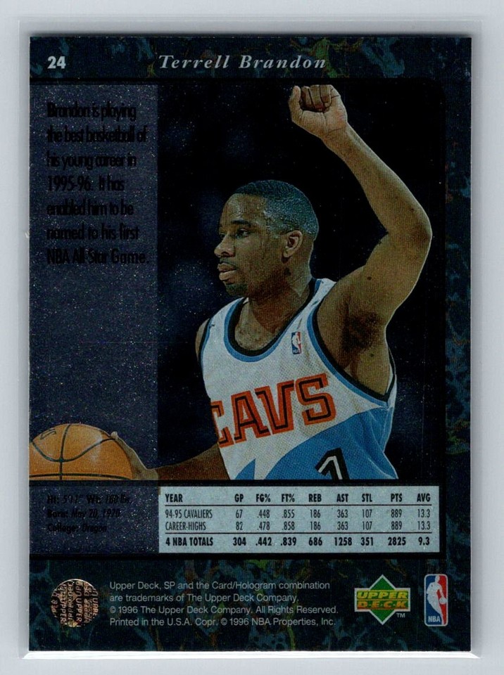 1995-96 SP #24 Terrell Brandon Cleveland Cavaliers Basketball Card | eBay