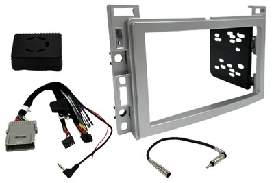 Double ISO DIN Stereo Silver Dash Kit Wiring Interface Adapter Radio ...