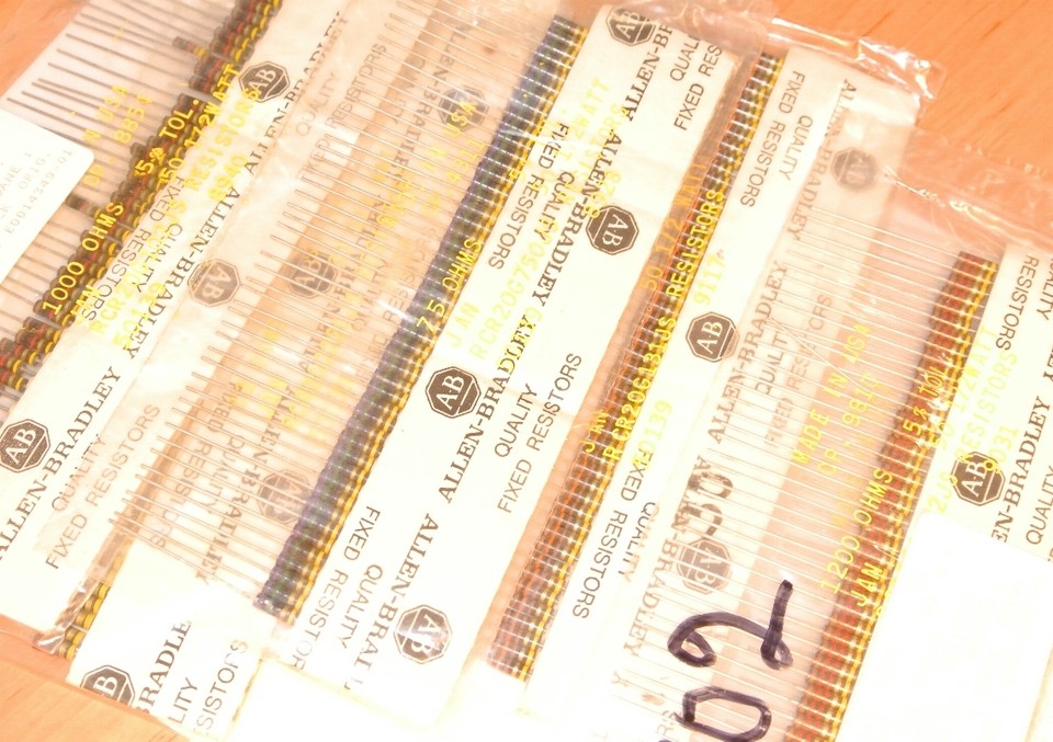 ALLEN BRADLEY 1/2W RCR20G resistor various values: 2R 10R 120R 1K 30K ...