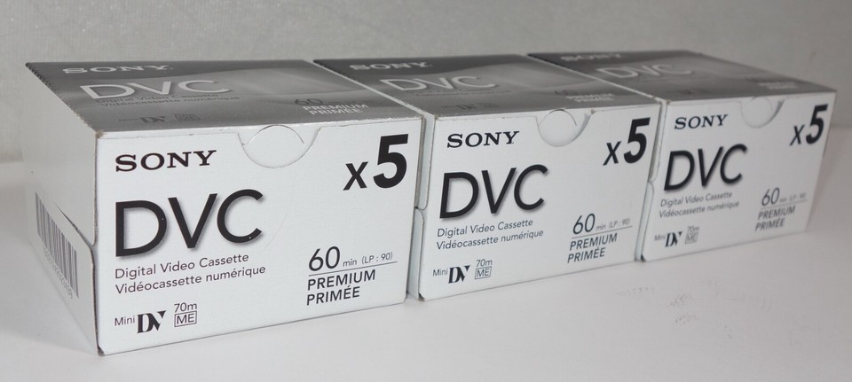 Sony DVC Digital Video Cassette 15 Tapes 60 Min Brand New Premium Mini ...
