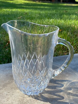 Vintage CLARENBRIDGE IRISH CRYSTAL 24% Lead Crystal -Water Pitcher/Jug ...