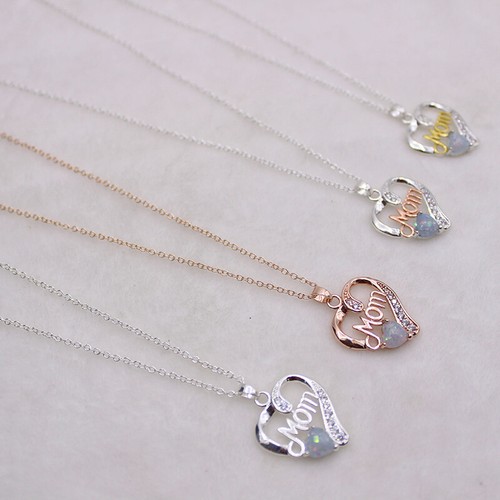 New Fashion Love Heart-shaped Open Pendant Necklace Chain For Mum Chain ...