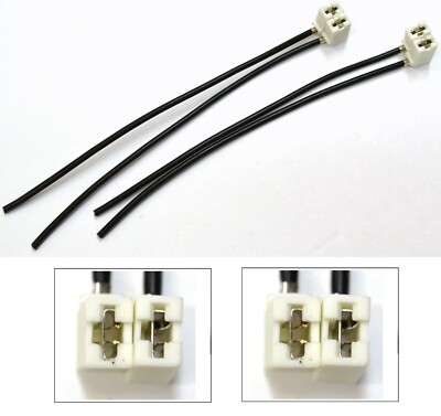 Wire Pigtail Female Ceramic H11B Two Harness Head Light Bulb Socket ...