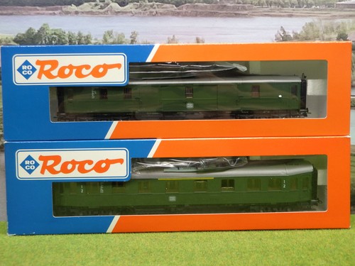 Roco 44449 etc H0 Hecht-Abteilwagen 1/2 Kl + Gepäckwagen DB in OVP (AH ...