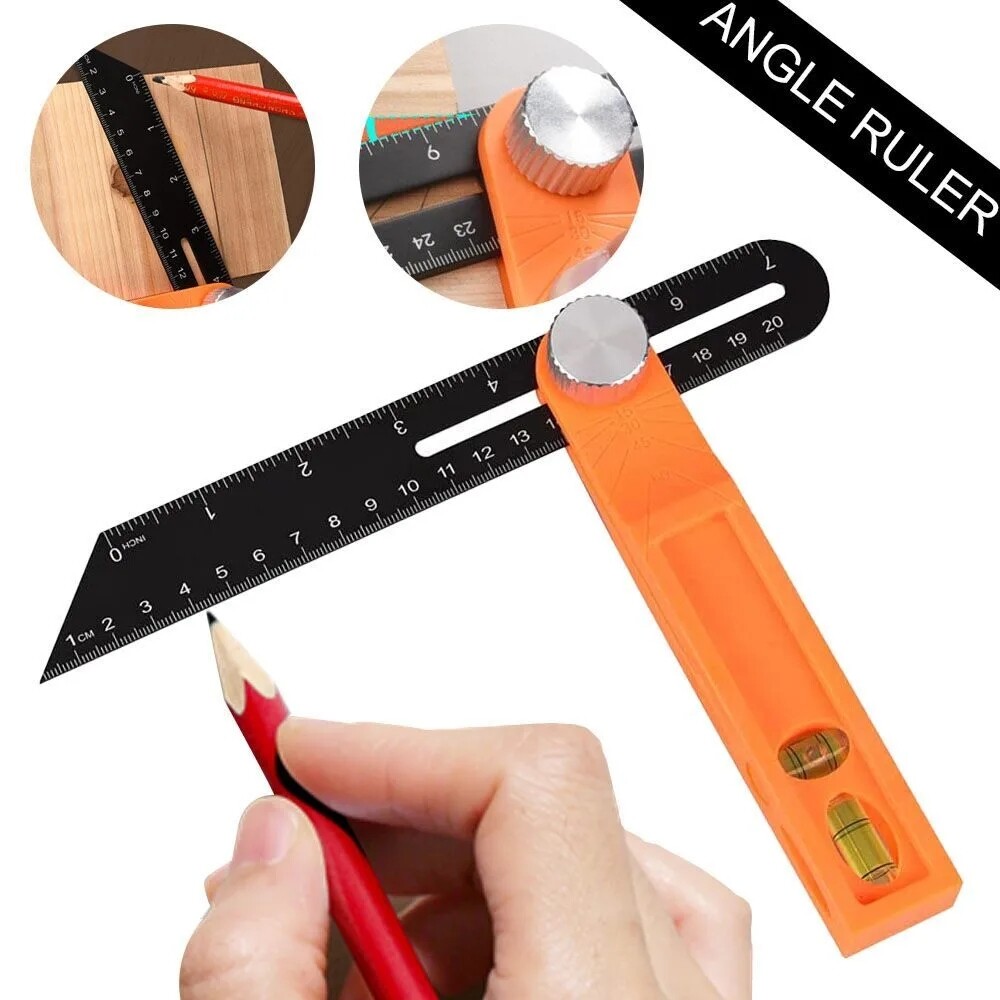 Angle Rulers Gauges Tri Square Sliding T-Bevel Wooden Handle | eBay