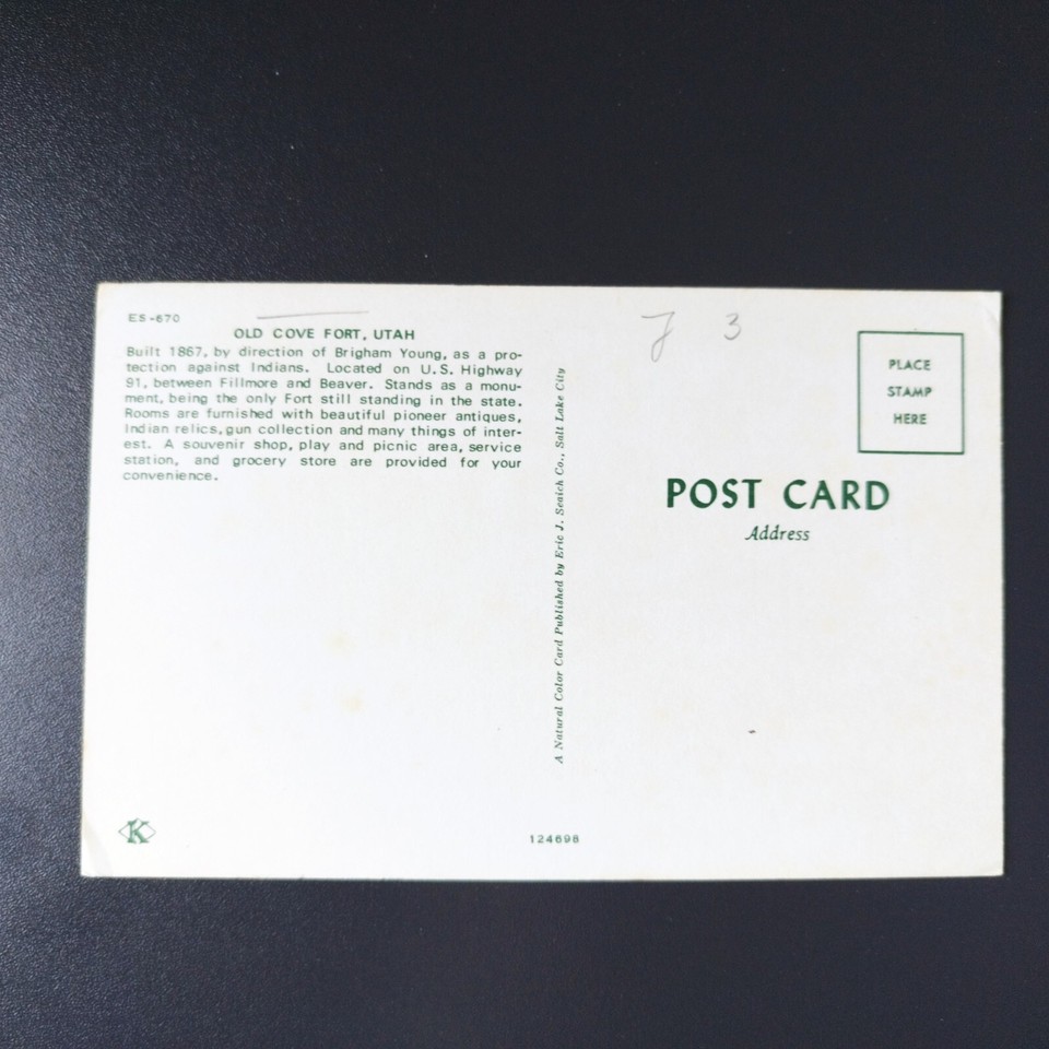 Utah. Old Cove Fort on U.S.Highway 91 between Fillmore and Beaver. | eBay