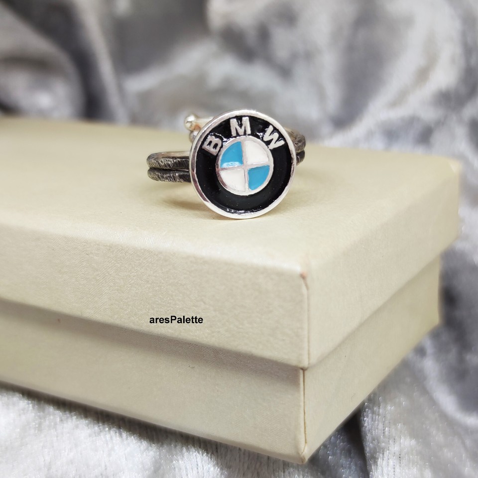 BMW Ring 925 Silver Handmade Adjustable Silver Ring Gift Idea | eBay