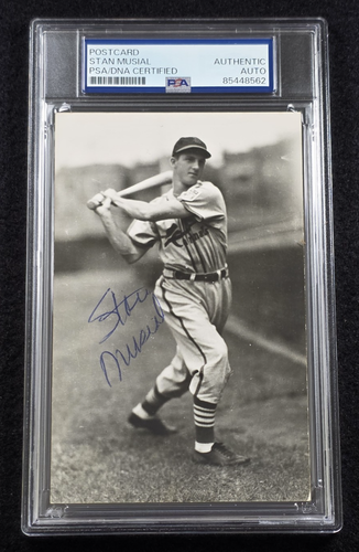 STAN MUSIAL Signed Real Photo Postcard-HALL OF FAME-ST. LOUIS CARDINALS ...