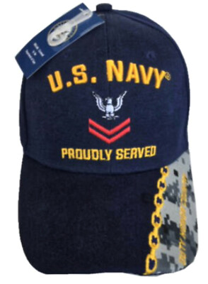 U.S. Navy PO 2, E-5, Petty Officer 2nd class, Navy Blue hat | eBay