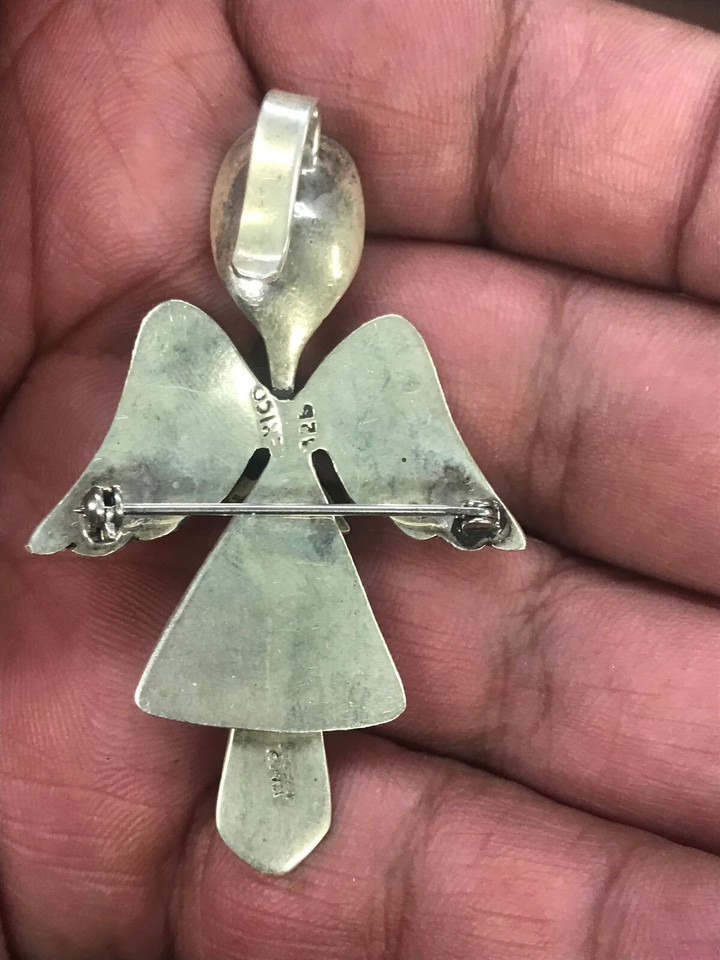 sterling silver 925 mexico angel spoon pin/pendant | eBay