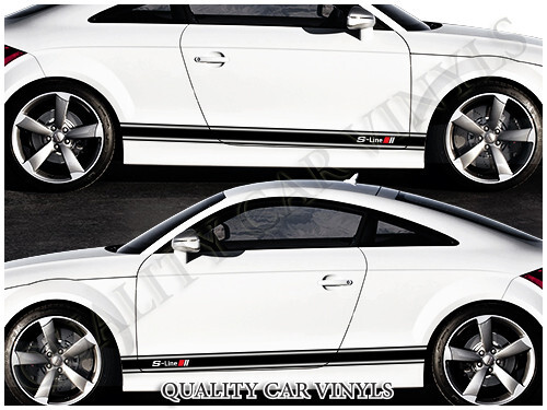 Audi A3 A4 A5 TT side racing stripes s line 3 - 5 door decals graphic ...