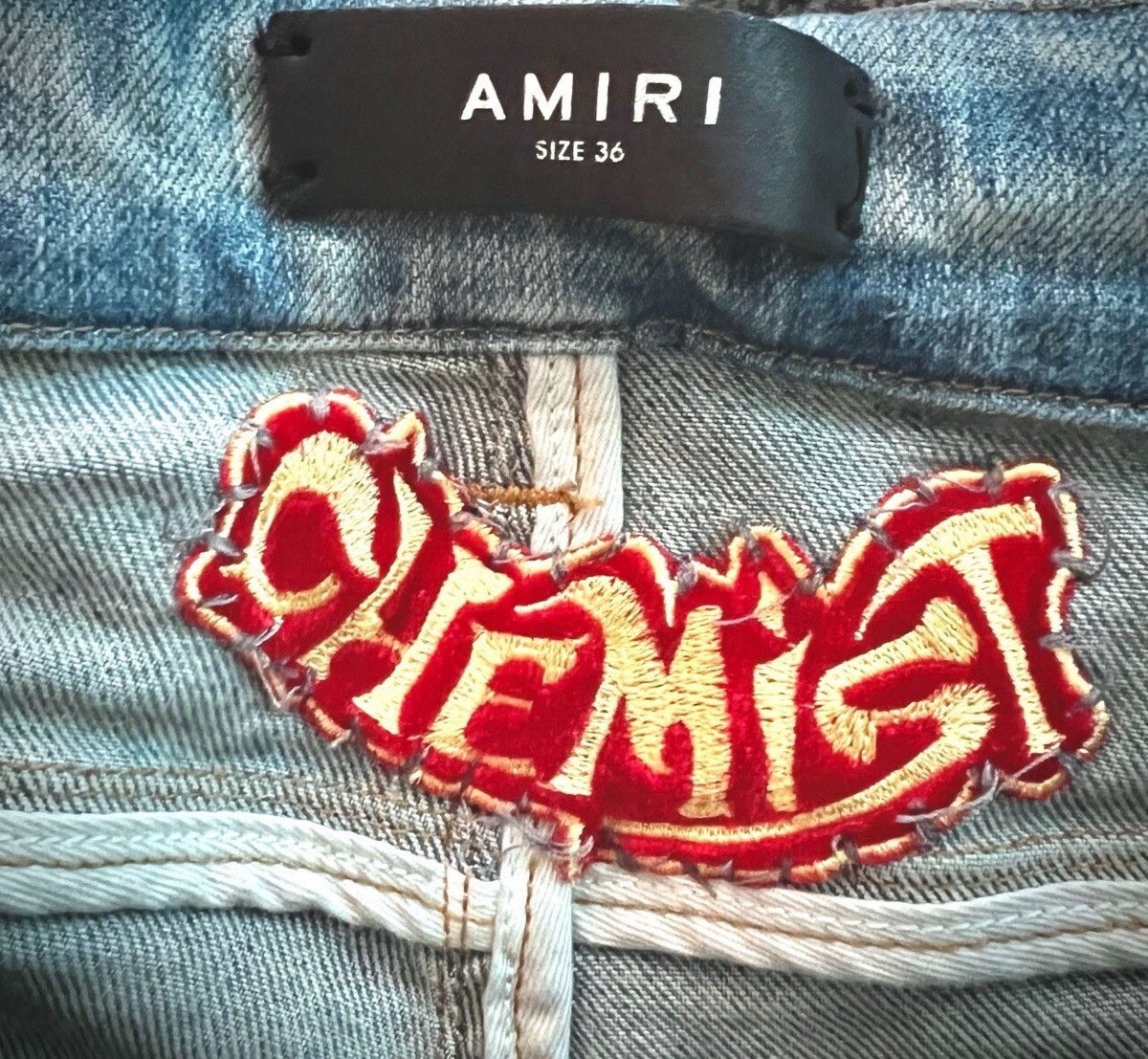 Amiri Chemist Orange Leather Star Men Denim Size 36 | eBay Amiri Chemist Orange Leather Star Men Denim Size 36 | eBay