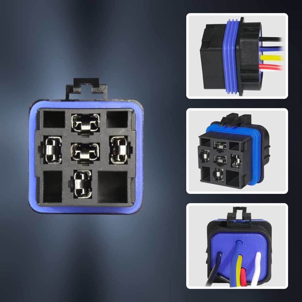 5-PIN 40/30 AMP 12V DC Automotive Relay Kit Harness Socket - Heavy Duty ...