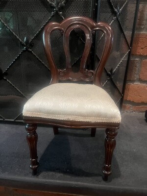 Vintage Salesman’s Sample Chair ..Victorian Balloon Back 17 Inch Chair ...