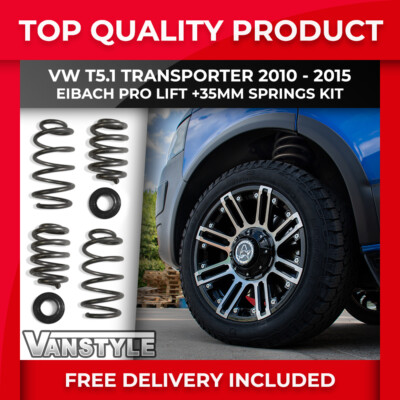 FOR VW T5.1 TRANSPORTER CARAVELLE 10-15 EIBACH PRO LIFT +35MM SPRING ...