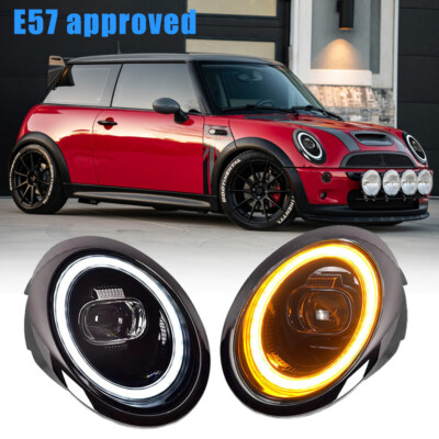 E57 approved LED Headlights Assembly For BMW Mini Cooper R50 R52 R53 ...