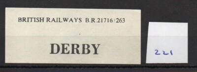 British Railways - BR - Luggage Label (221) Derby | eBay UK