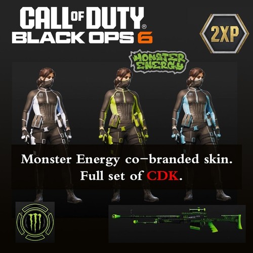 Call of Duty: Black Ops 6 Monster Energy co-branded COD21. Full set of ...