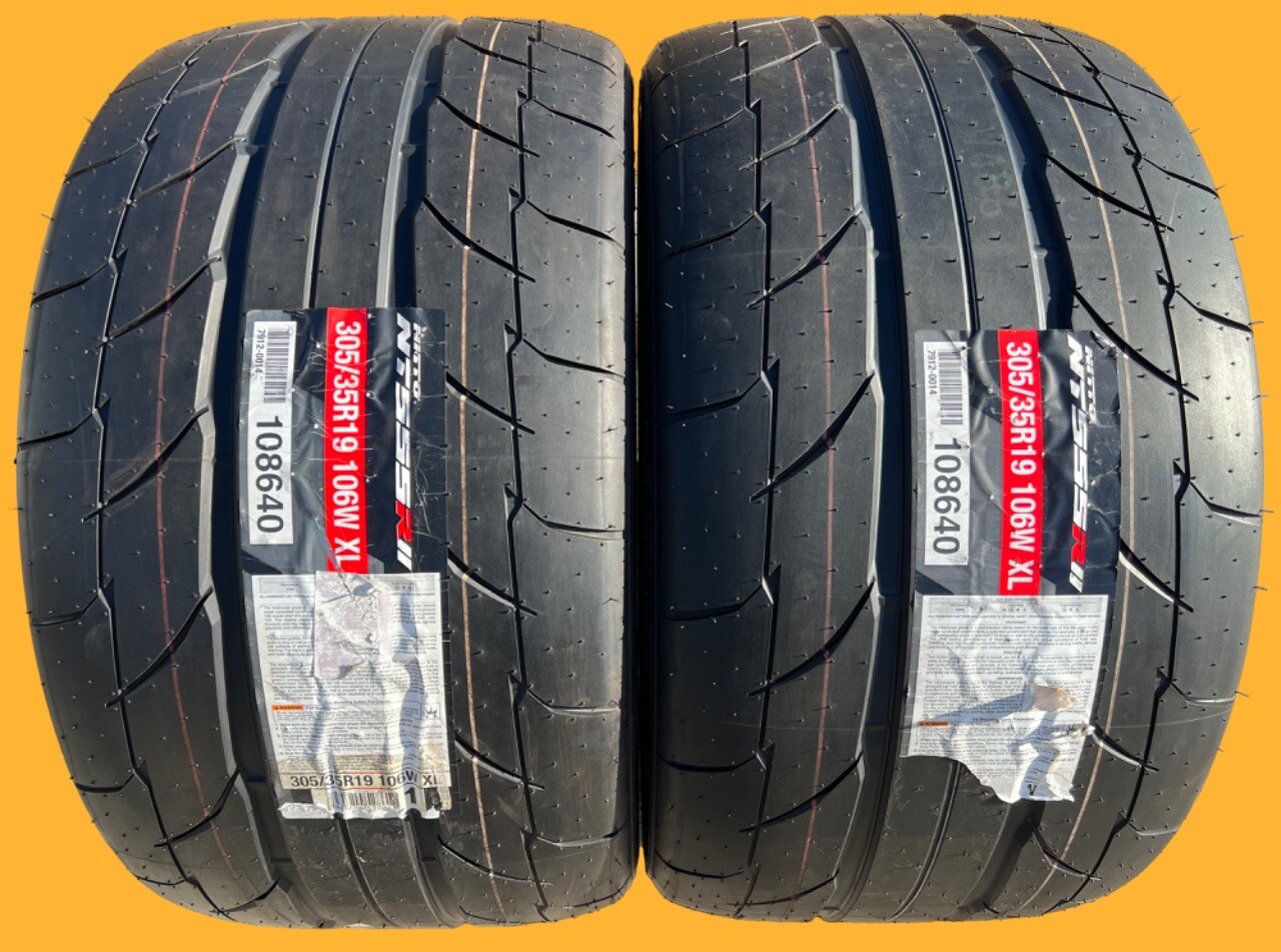 Set of TWO BRAND NEW 305/35R19 106W Nitto NT555RII Drag Radials 3053519 ...