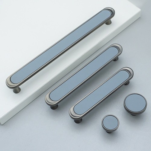 Multi-Size Blue Leather Handle Dresser Wardrobe Cabinet Kitchen Cabinet ...