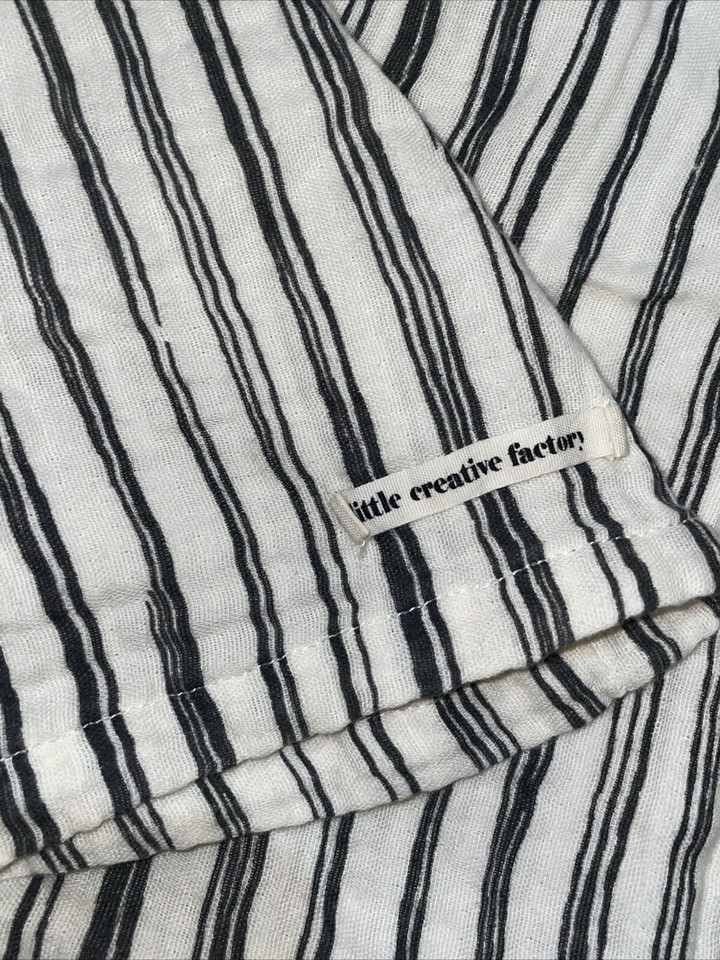 LITTLE CREATIVE FACTORY Cotton 6y Black Beige Striped DRESS | eBay UK