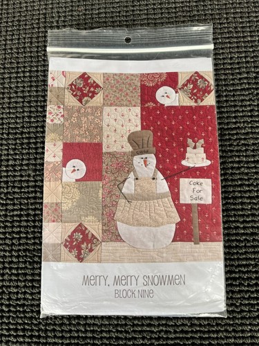 Merry Merry Snowmen Block 9 Quilt Kit Bunny Hill Designs Christmas Cake ...