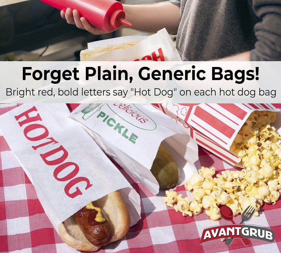 Retro Ecofriendly Hotdog Wrapper Sleeves 75 Pack. Super Durable And ...