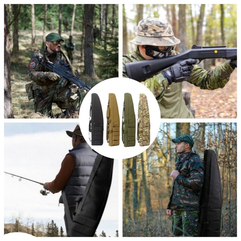 Soft Rifle Case Tactical Black Scoped Rifle Soft Padded Gun Bags RANGE ...