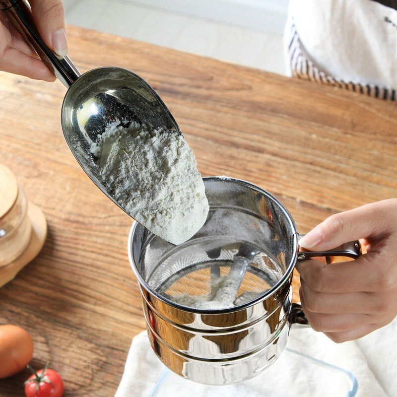 Stainless Steel Handheld Flour Sifter Baking Sieve Kitchen Tool for Cup ...