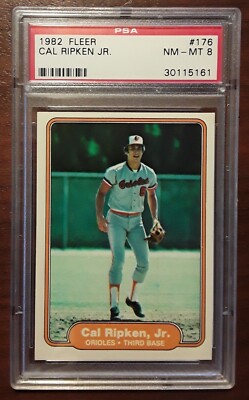1982 Fleer Cal Ripken Jr HOF #176 RC Rookie Card PSA 8 NM-MT ...