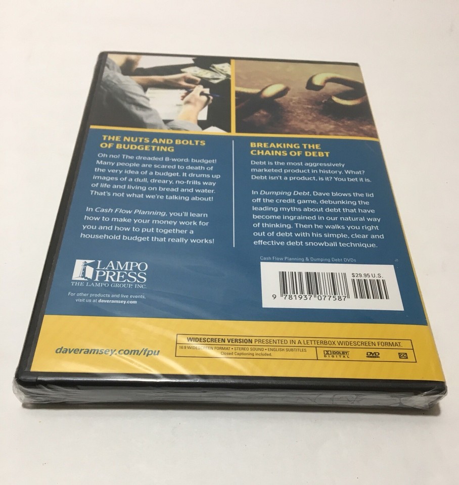 Dave Ramsey 2 Dvd Gift Set Cash Flow Planning Dumping Debt New Sealed ...