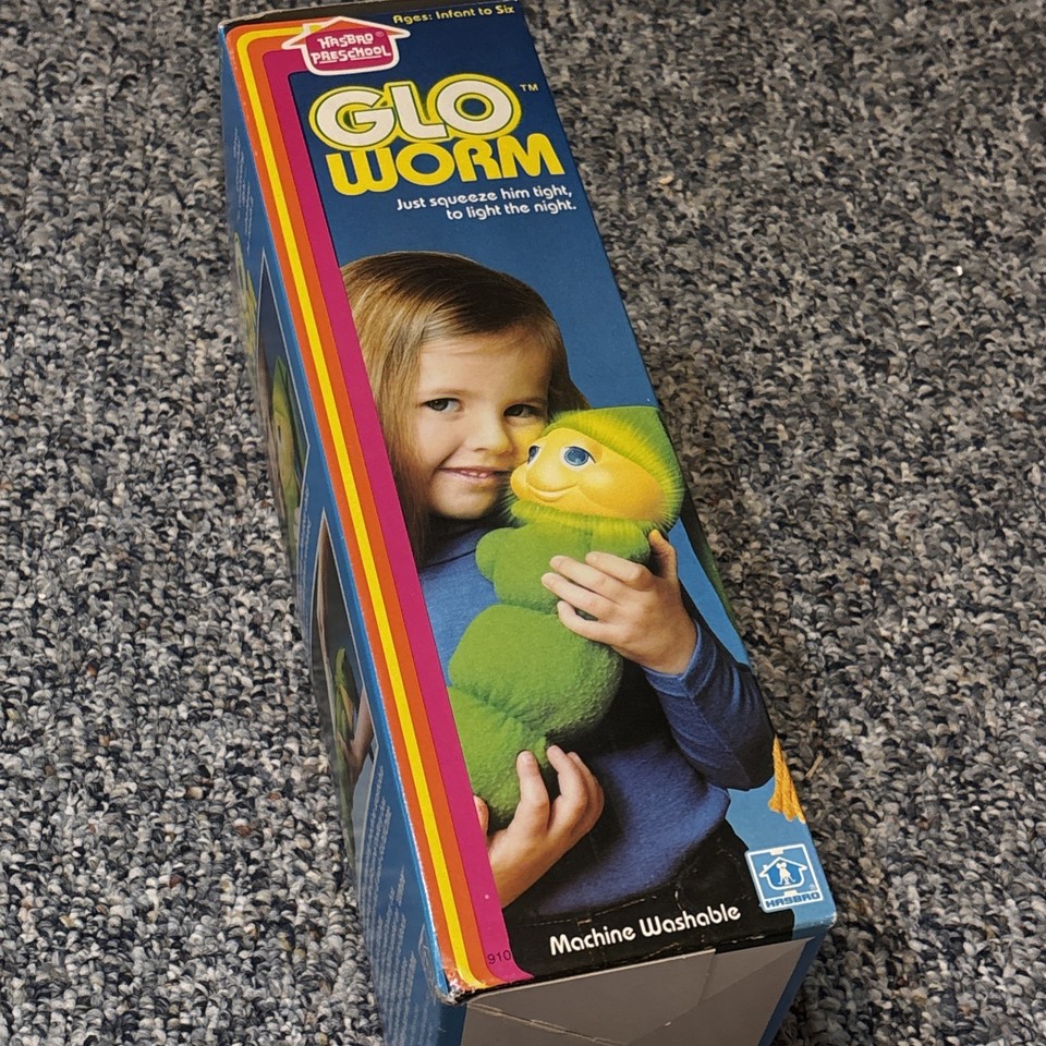 Vintage 1982 Hasbro Preschool Original Glo Worm W/ Box & Instructions ...