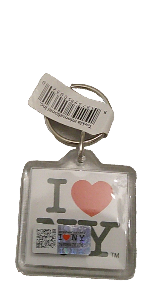 I HEART NY LOVE NEW YORK LUCITE KEY CHAIN WHITE BLACK RED | eBay