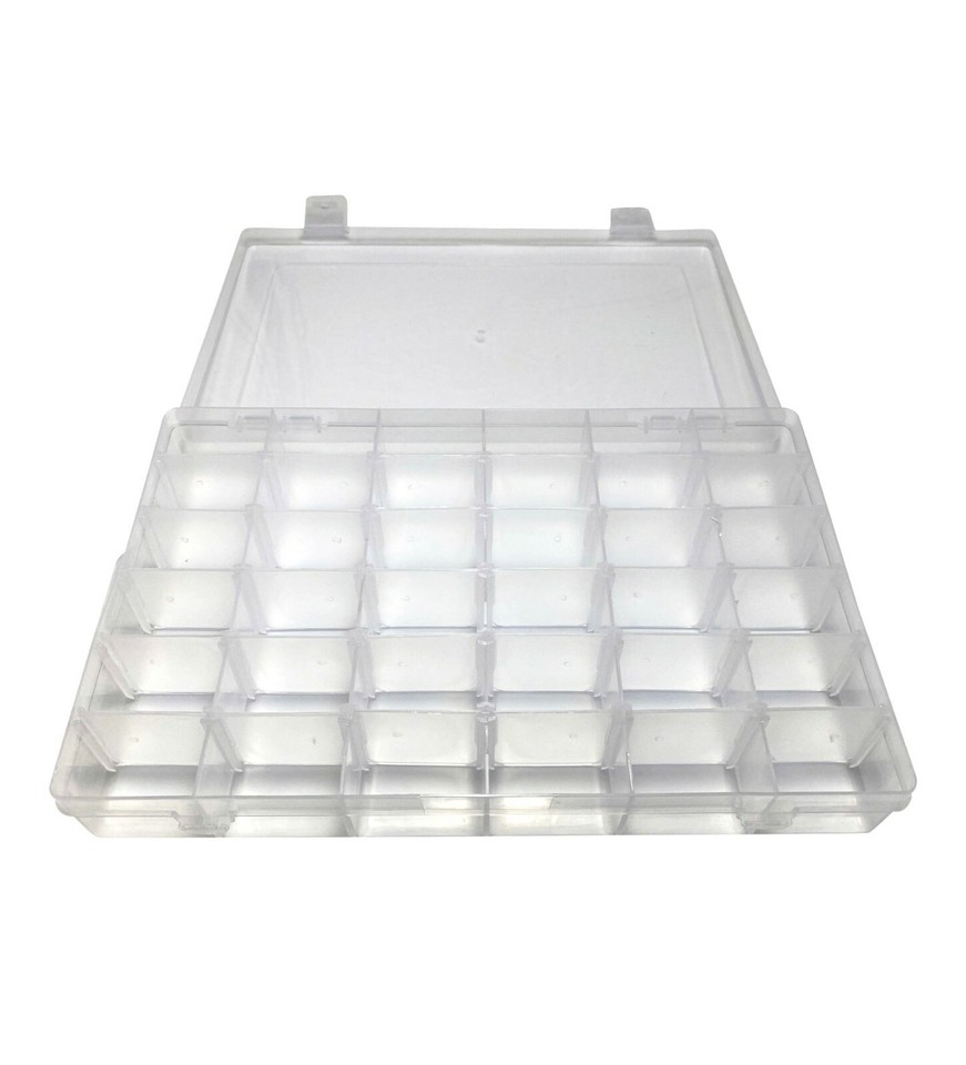 Storage Box Hard Plastic Adjustable Compartment Slot Plastic Craft ...
