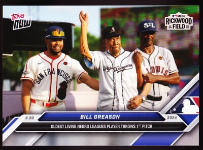LaMonte Wade Jr. Bill Greason Willie McGee Rickwood Field 2024 Topps ...