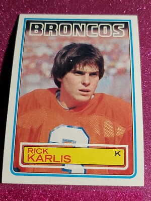 1983 Topps #264 Rich Karlis RC Denver Broncos Rookie Cinncinnati U NFL ...