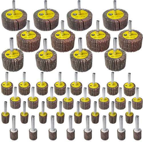 Abrasive Flap Wheel Sander Set Aluminum Oxide Flap 44 Pack 7 Size 80 ...