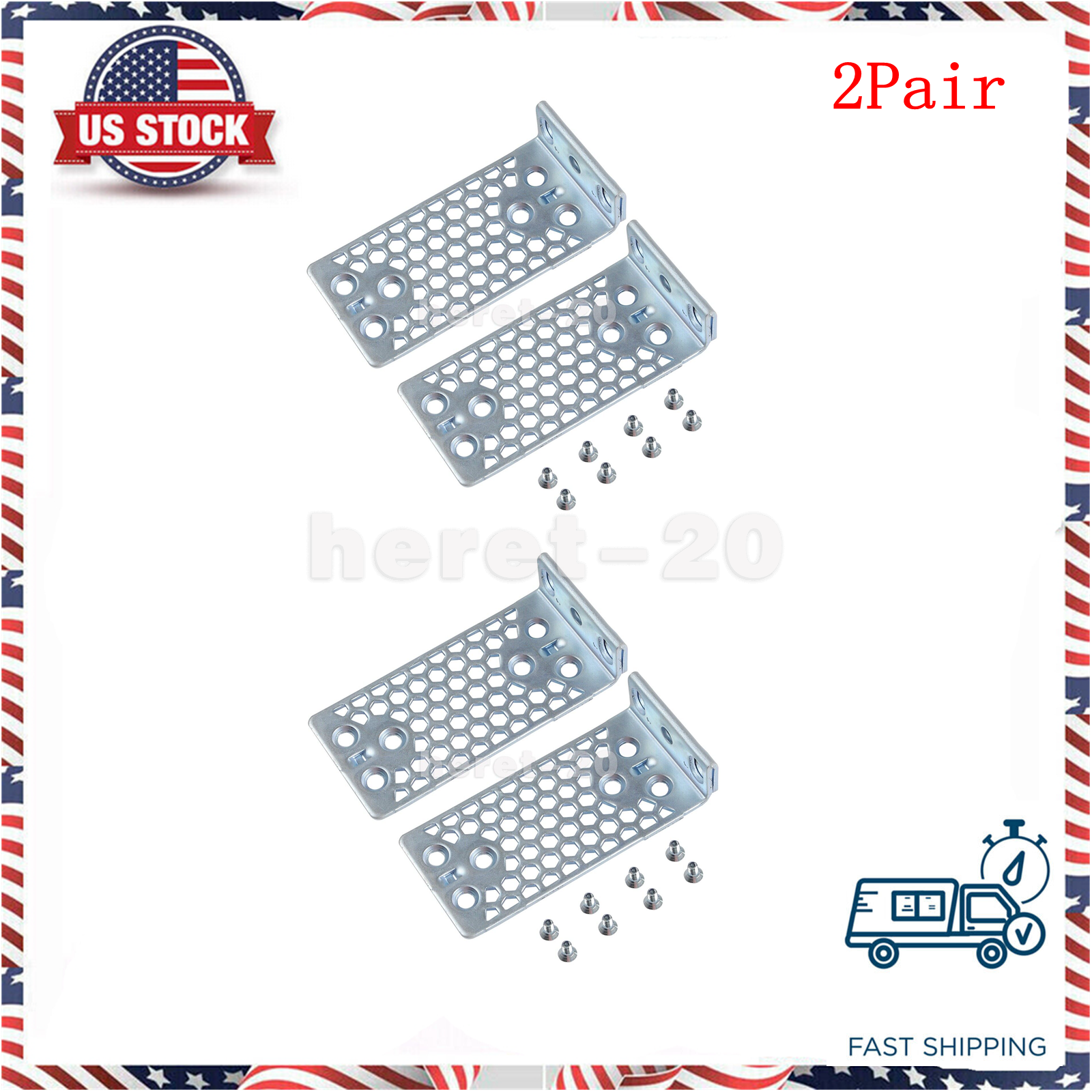 2 Pairs For Cisco Catalyst 3850 Series 19" Rack Mount Kit / C3850-RACK ...