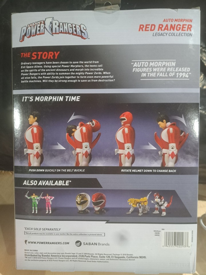 Power Rangers Auto Morphin Jason Red Ranger - Legacy Collection ...