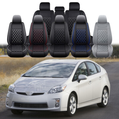 For Toyota Prius 2010-2015 Car Seat Covers Luxury Leather Front Rear ...