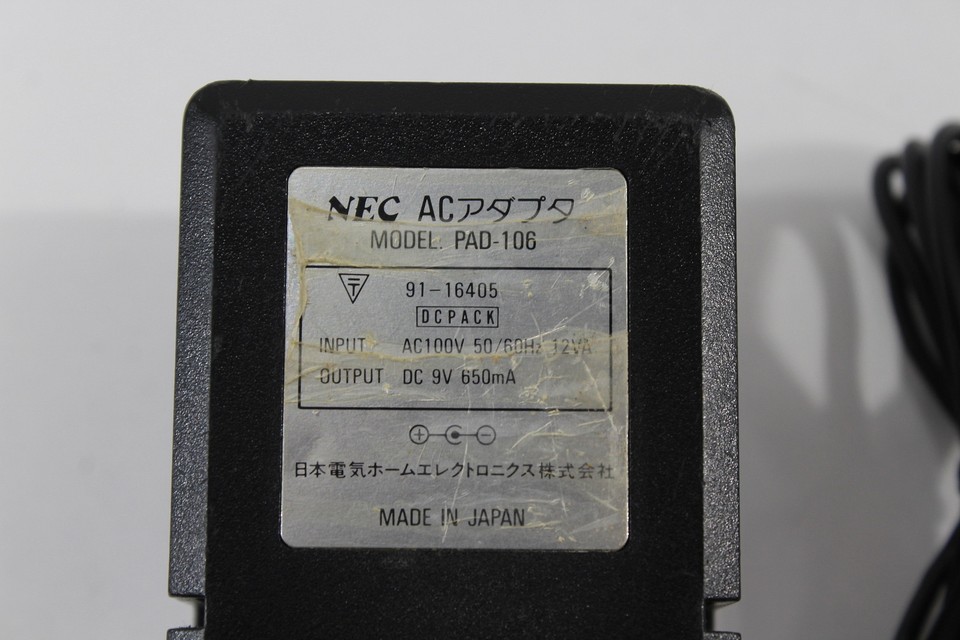 Official NEC Power AC Adapter PAD-106 for PC Engine Console PCE OEM ...