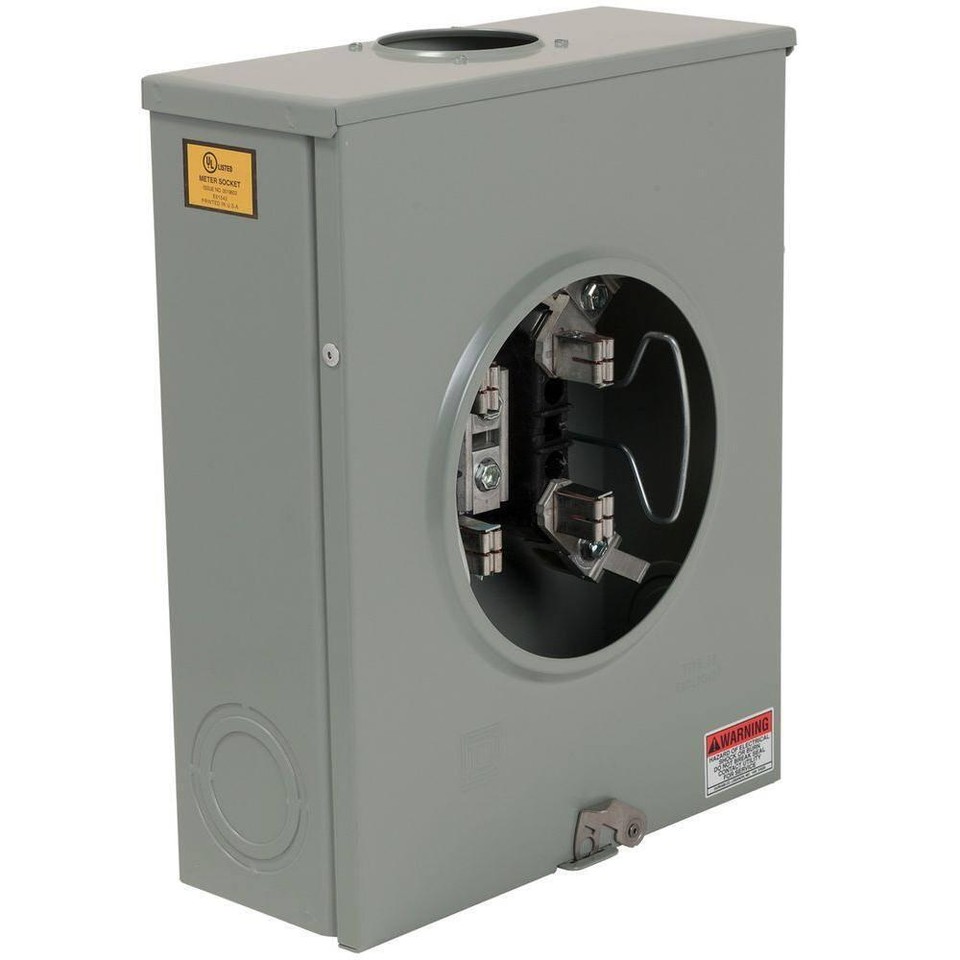 Square D Meter Socket 200 Amp Ringless Horn Bypass Outdoor Overhead ...