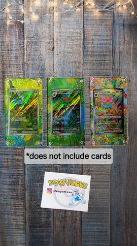 Pokemon 151 Bulbasaur 166, Ivysaur 167 & Venusaur 198 Custom Display ...