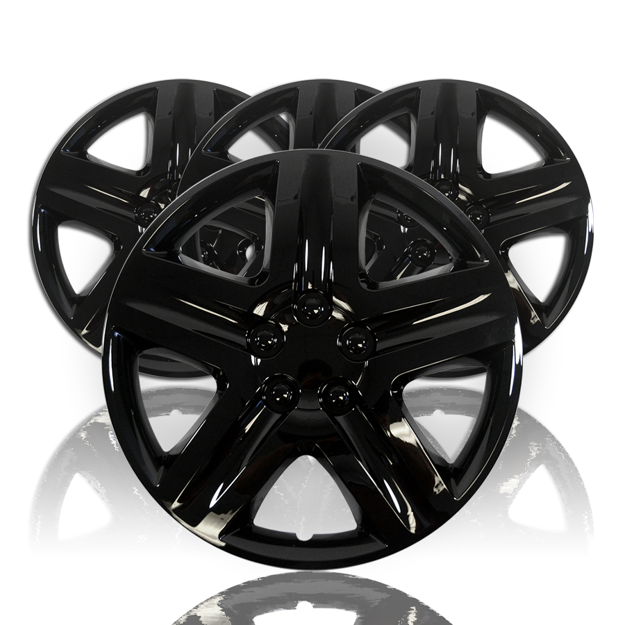 17" Black Set of 4 Wheel Covers Full Rim Hub Caps fit R17 Tire & Steel ...