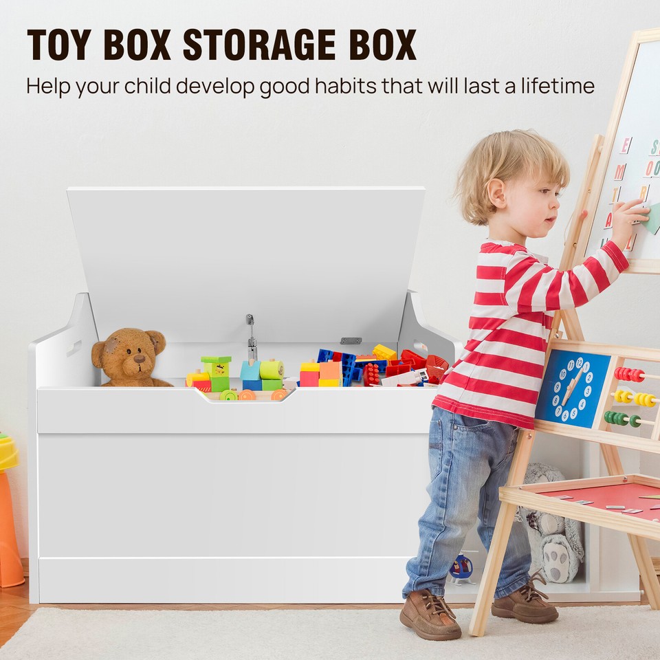 New Storage Chest Trunk Toy Box Bedding Blanket Large Wooden Bench Seat ...