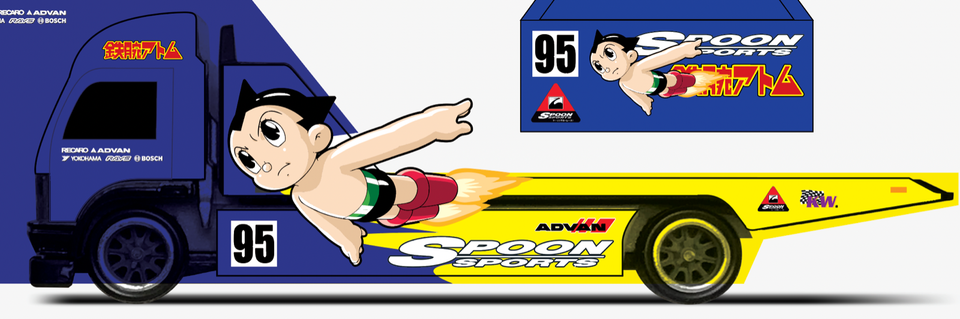 ASTRO BOY Waterslide Decals White Toner CUSTOM 1/64 Cars, Hot Hw # 343 ...