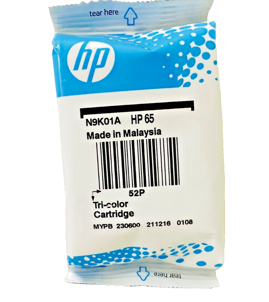 Genuine Genuine HP #65 Color Ink DeskJet 3755 3758 2624 2630 2655 65 ...