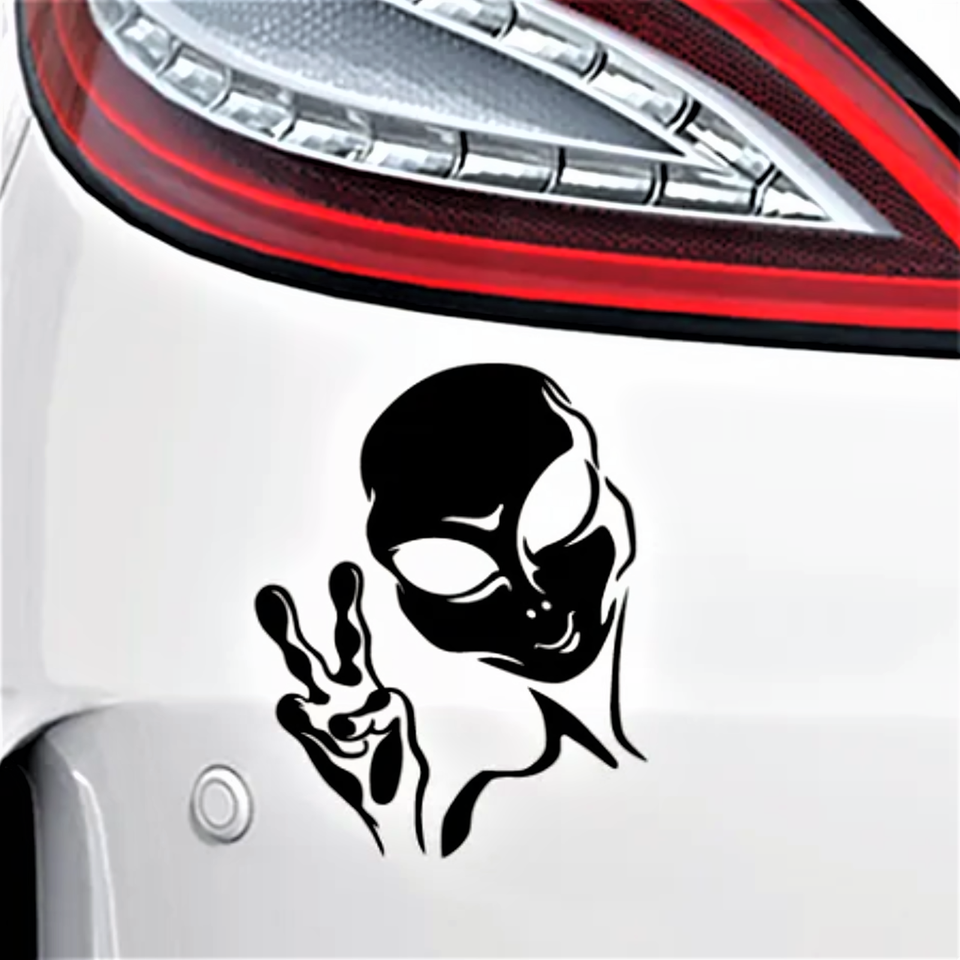Alien Peace Sign Decal Tumbler Car Window Wall JDM Vinyl Stickers 22 ...